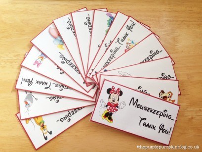 FREE!! Disney Mousekeeping Envelopes Printables for Tips