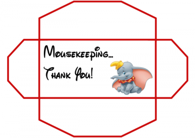 FREE!! Disney Mousekeeping Tip Envelopes | Free Disney Printables