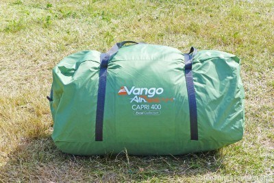 Camping with the Vango AirBeam Capri 400 Tent