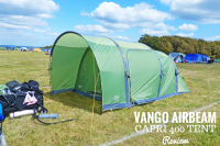 Camping with the Vango AirBeam Capri 400 Tent