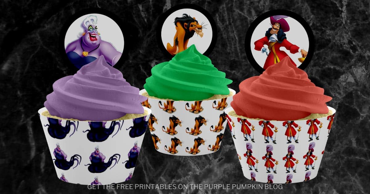 Disney Villains Cupcake Wrappers