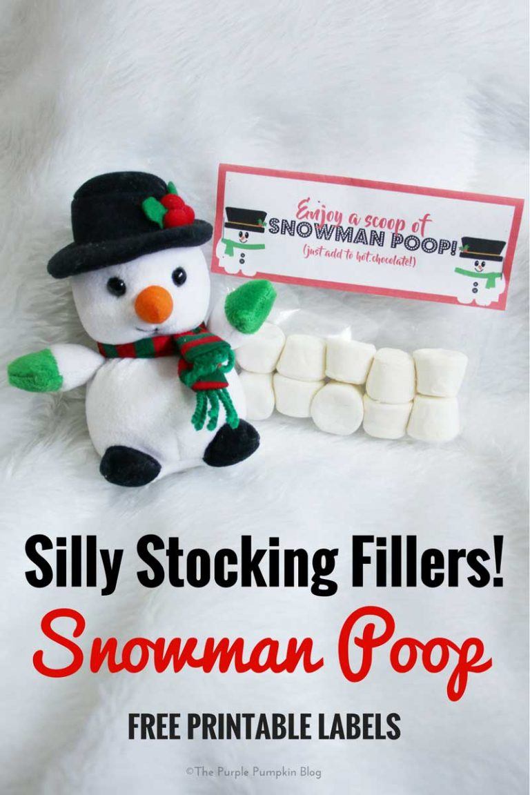 Silly Stocking Fillers! Snowman Poop - Free Printable Labels