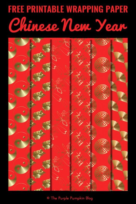 Free Printable Chinese New Year Wrapping Paper - Year of Rabbit