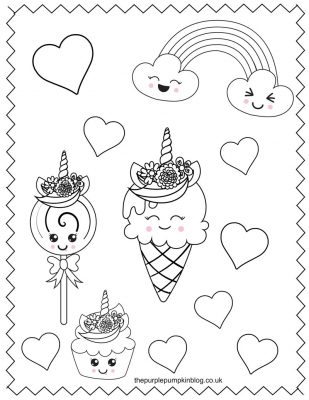 Super Sweet Unicorn Coloring Pages - Free Printable Colouring Book