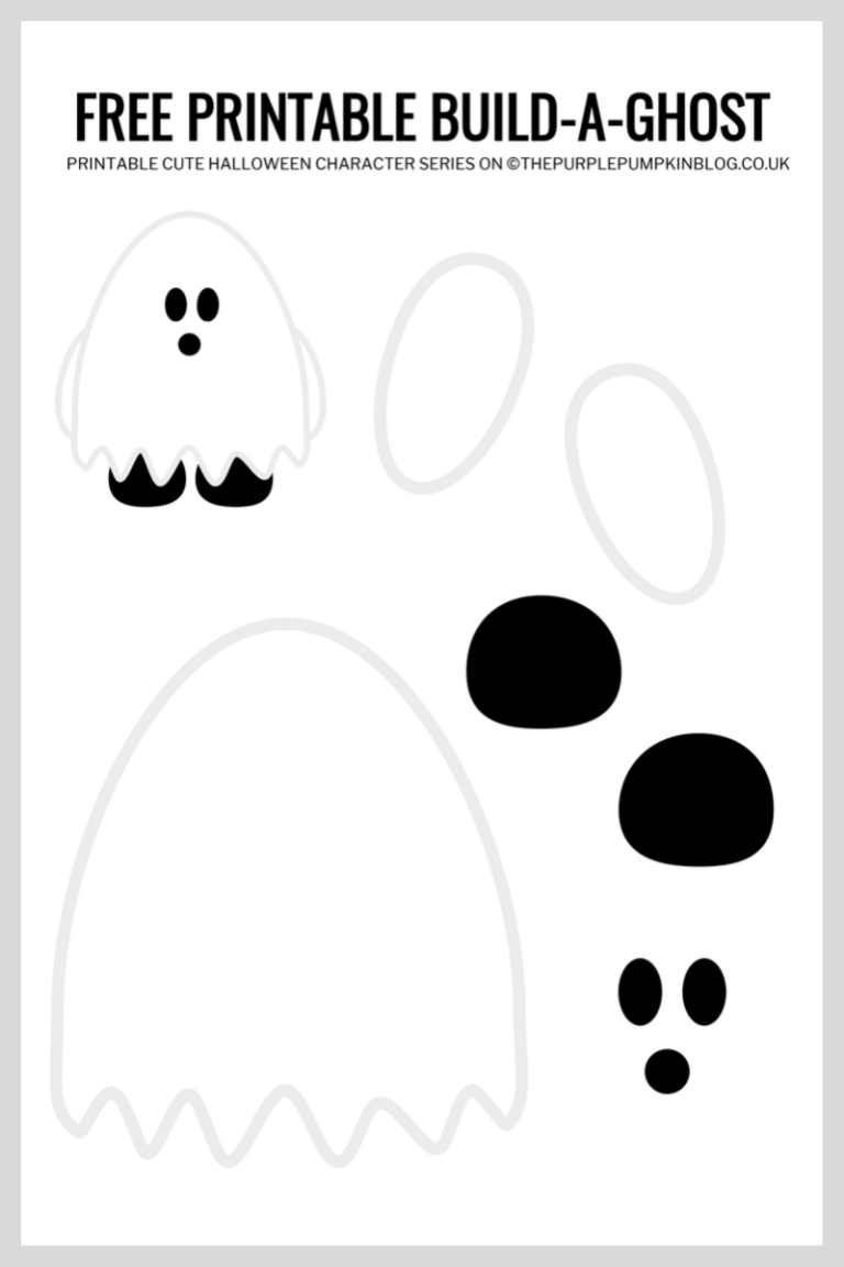 Build-a-Ghost! Free Printable Halloween Paper Ghost Template