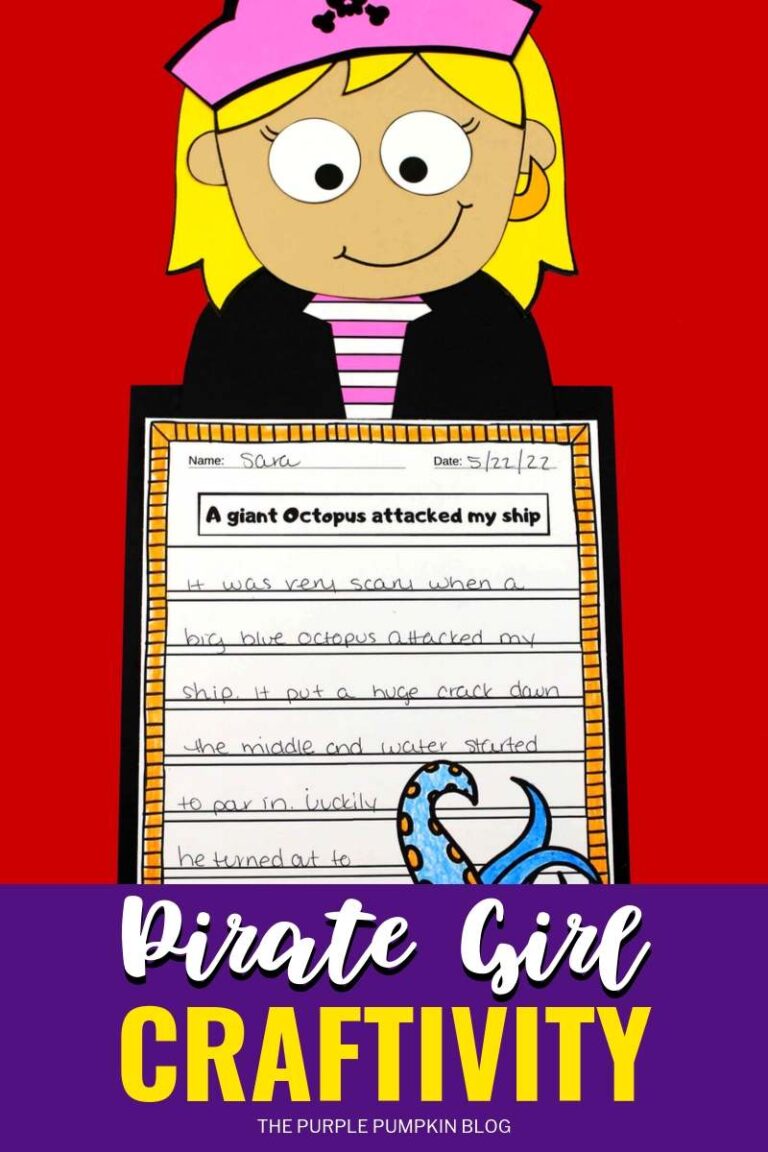 Girl Pirate Craftivity - Halloween Kids Craft & Creative Writing