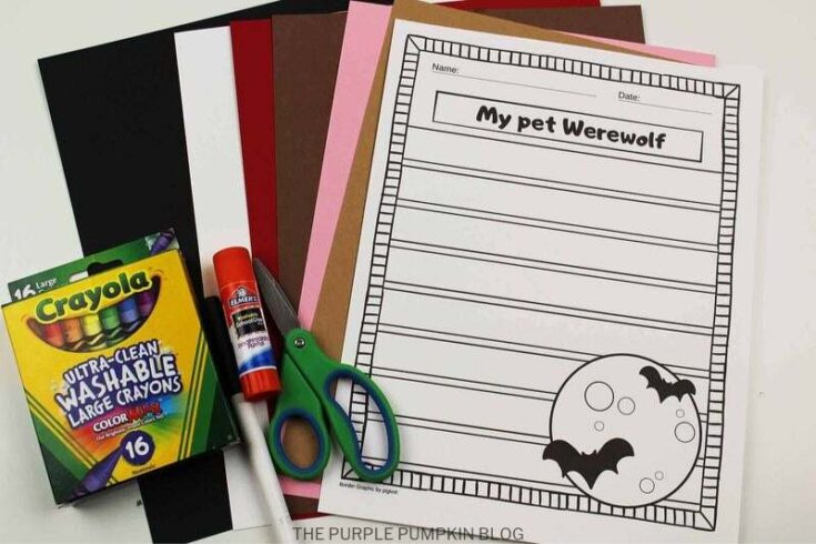 Werewolf Craftivity - Halloween Kids Creative Writing Craft