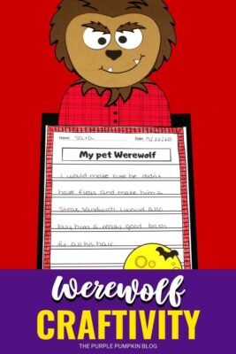 Werewolf Craftivity - Halloween Kids Creative Writing Craft