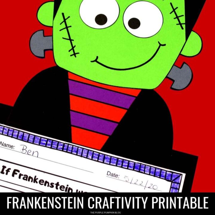 Frankenstein Craftivity - Halloween Kids Creative Writing Craft