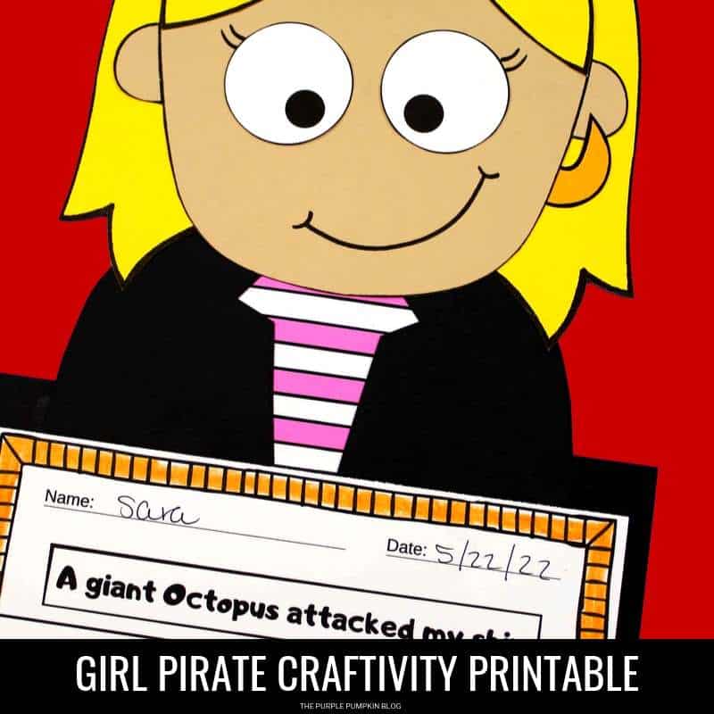 Girl Pirate Craftivity - Halloween Kids Craft & Creative Writing