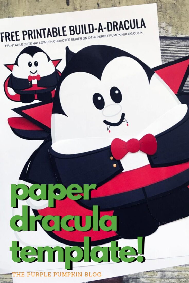 Build-a-Dracula! Free Printable Halloween Paper Dracula Template