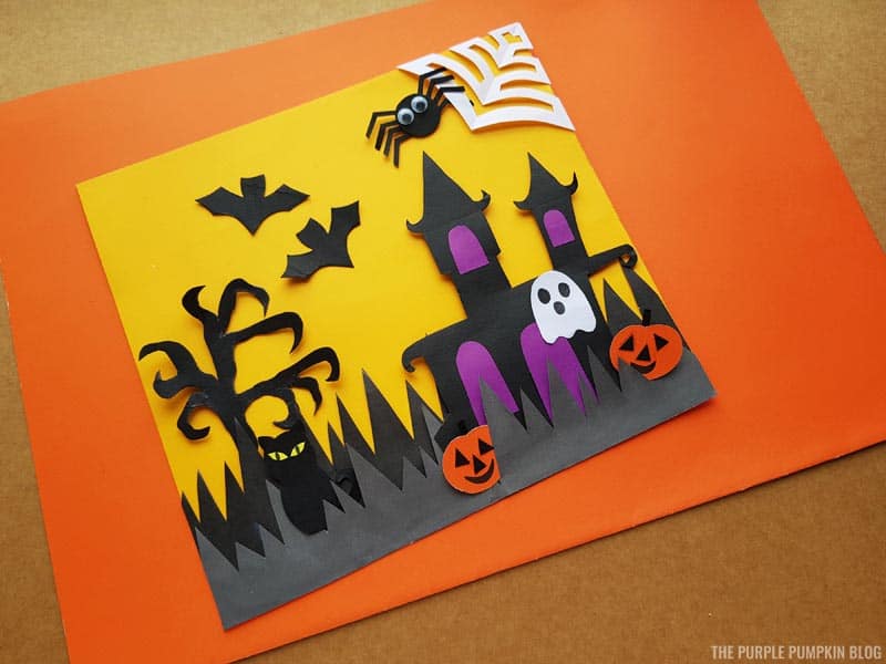 Halloween Haunted House Paper Craft For Kids + Free Template