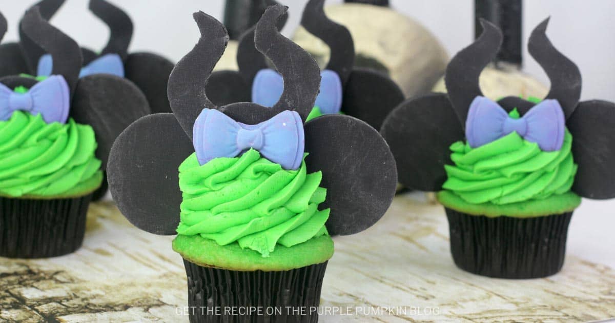Maleficent Cupcakes Recipe | Minnie Ears Disney Cupcakes