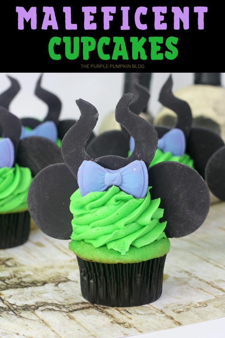 Maleficent Cupcakes Recipe | Minnie Ears Disney Cupcakes