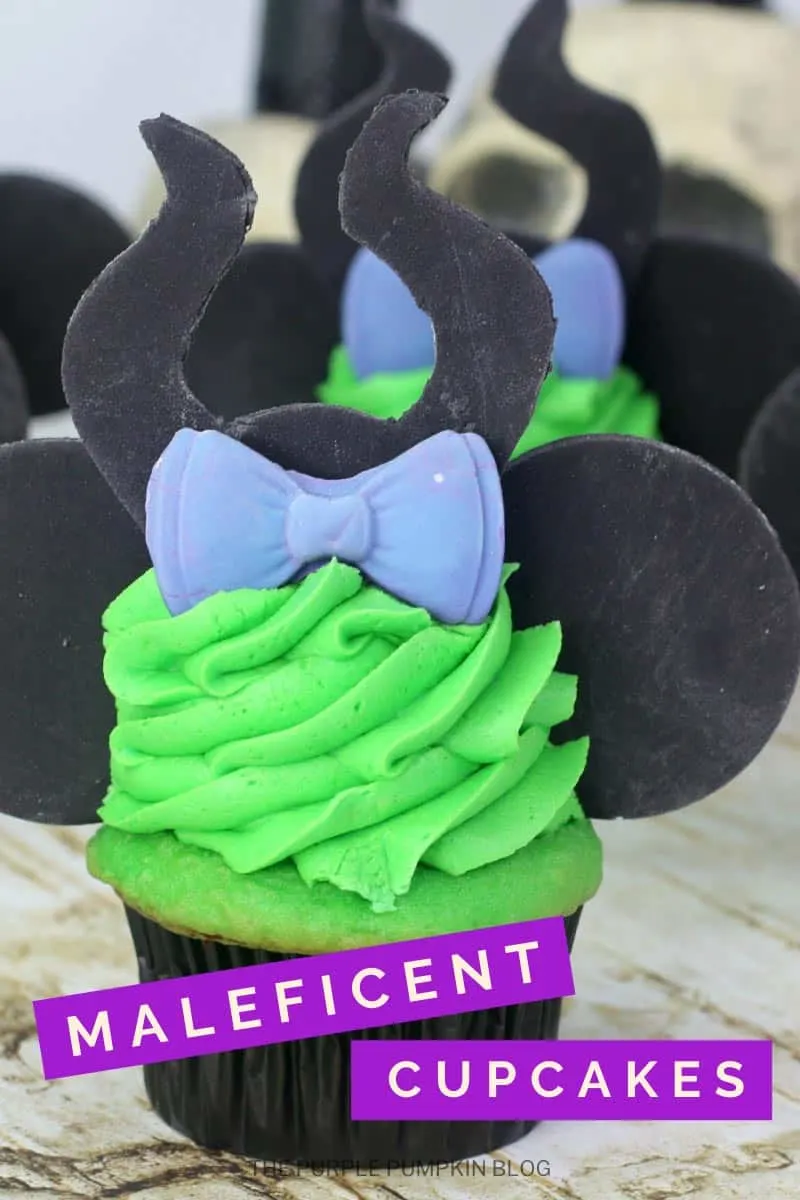 Maleficent Cupcakes Recipe | Minnie Ears Disney Cupcakes