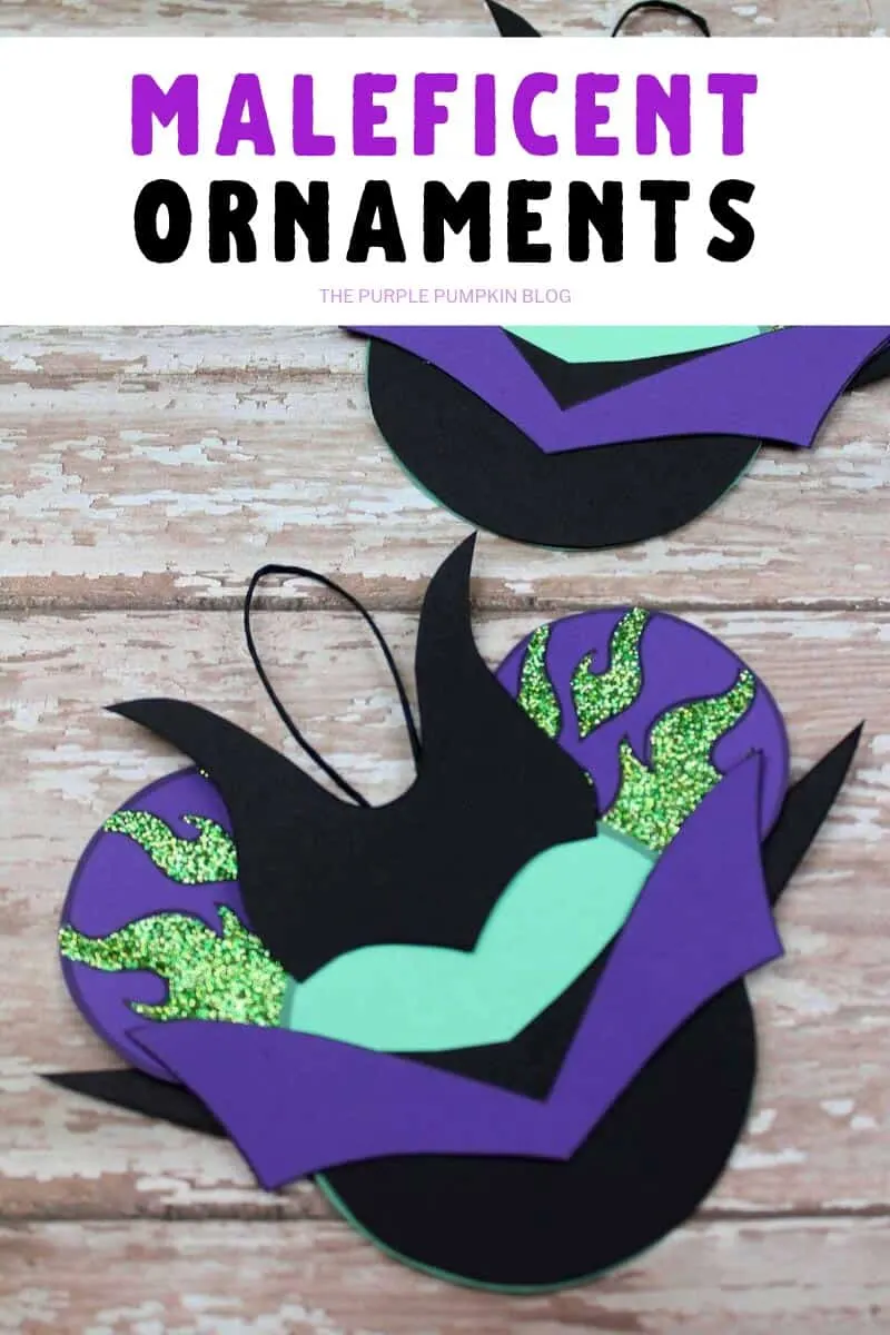 Handmade Maleficent Ornament | Disney Paper Craft