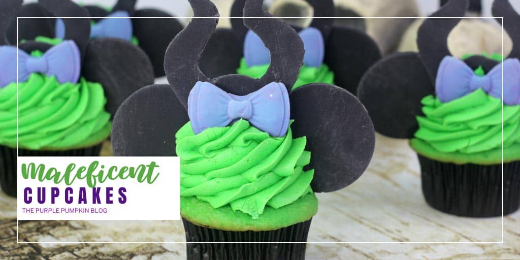 Maleficent Cupcakes Recipe | Homemade Minnie Ears Disney Cupcakes