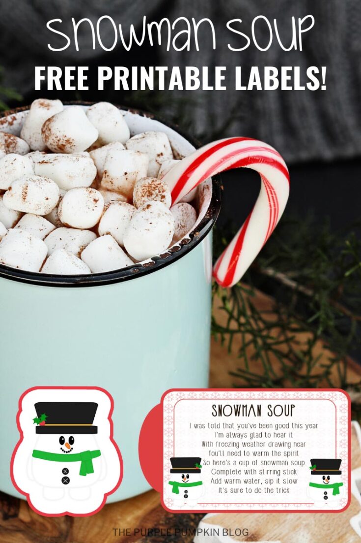 Snowman Soup Labels + Tags - Free Printables | A Fun Christmas Gift!