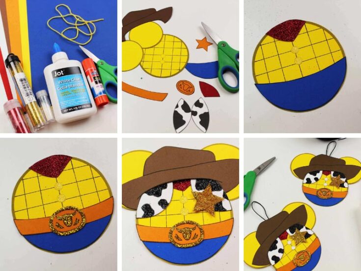 Sheriff Woody Christmas Ornament Craft DIY Disney Paper Ornaments