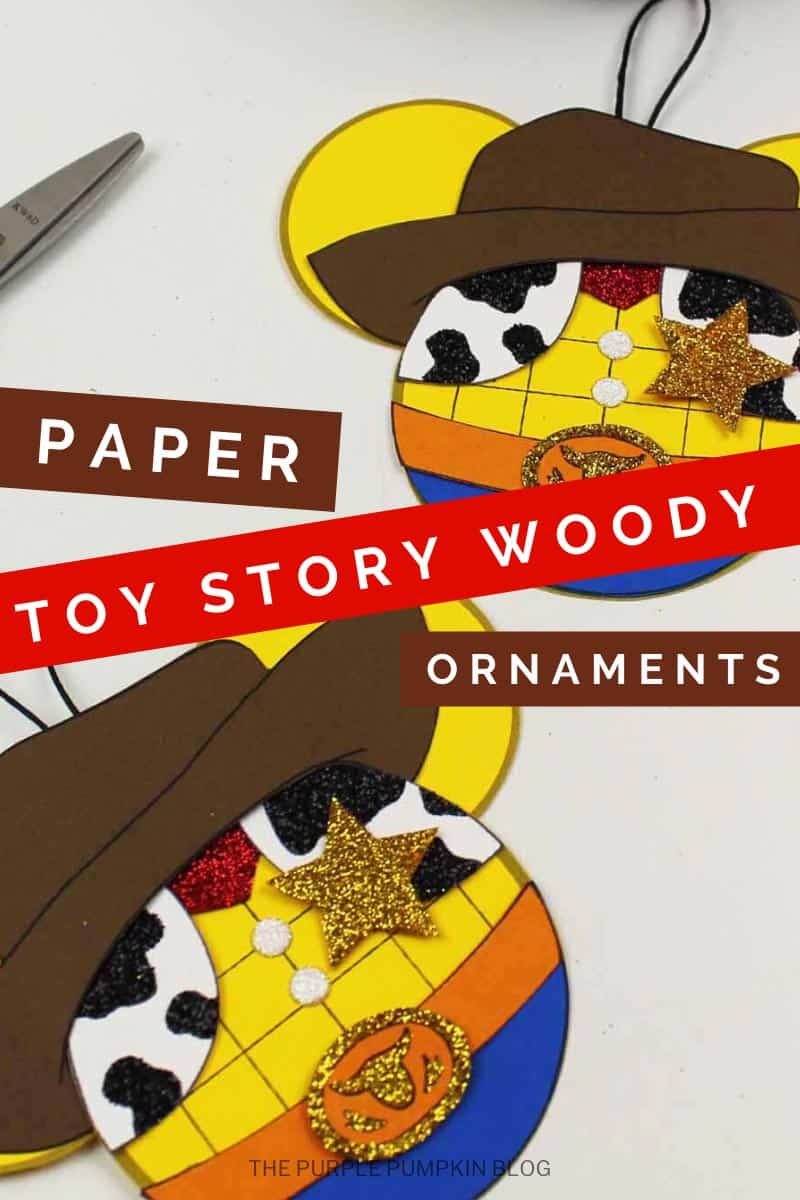 Sheriff Woody Christmas Ornament Craft DIY Disney Paper Ornaments