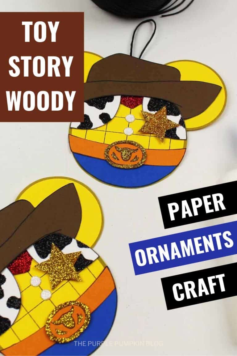 Sheriff Woody Christmas Ornament Craft DIY Disney Paper Ornaments