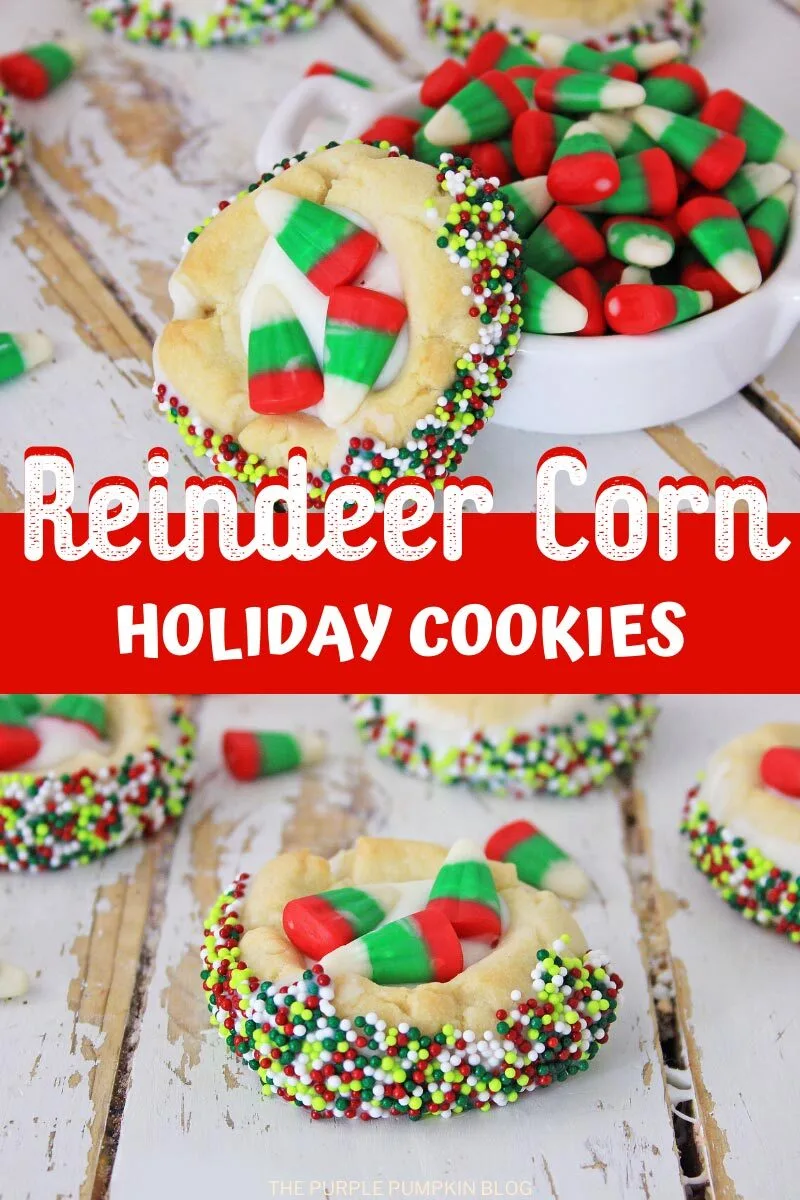 Reindeer Corn Cookies | Delicious Reindeer Thumbprint Cookies!