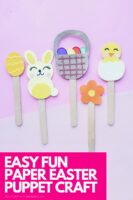 Make Simple & Cute Paper Easter Puppets on Popsicle Sticks!