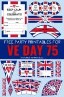 Free Printable VE Day Decorations - Stay Home Party! | May 8 - 10