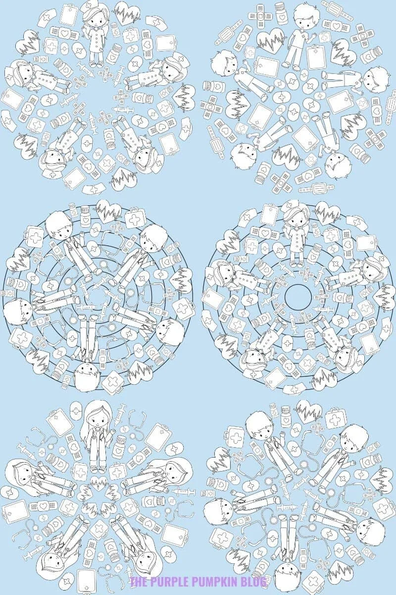 NHS Colouring Sheets - Healthcare Mandalas to Colour!