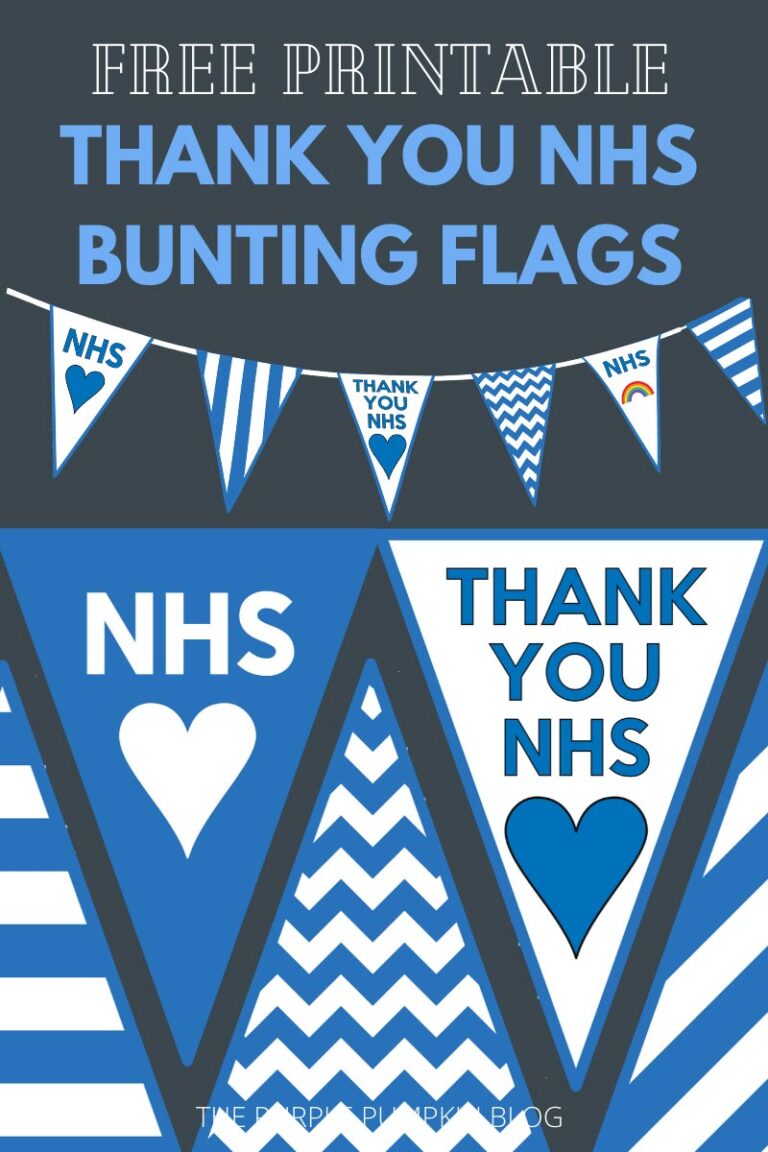 Free Printable NHS Bunting - Thank You & Happy Birthday NHS