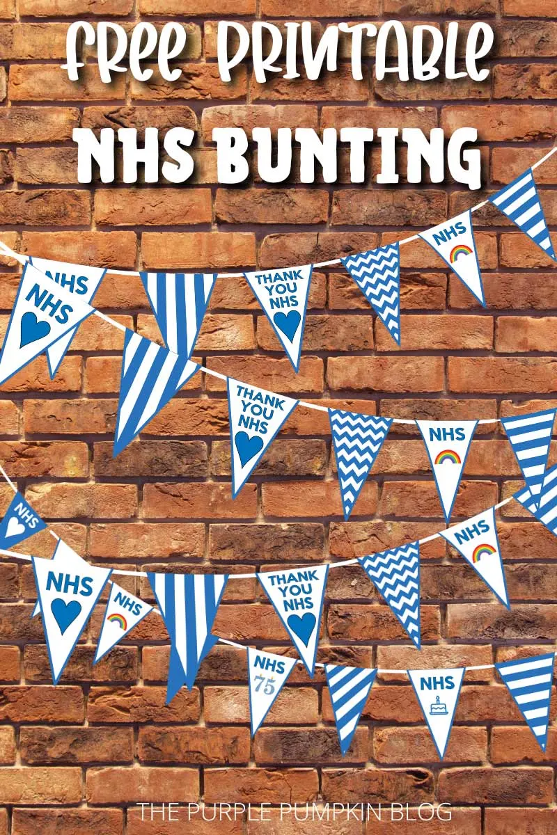 Free Printable NHS Bunting - Thank You & Happy Birthday NHS
