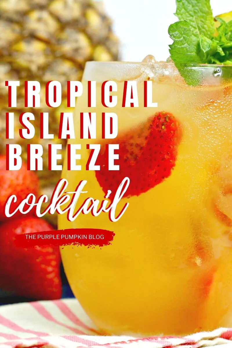 Tropical Island Breeze Cocktail with Bourbon & Rum