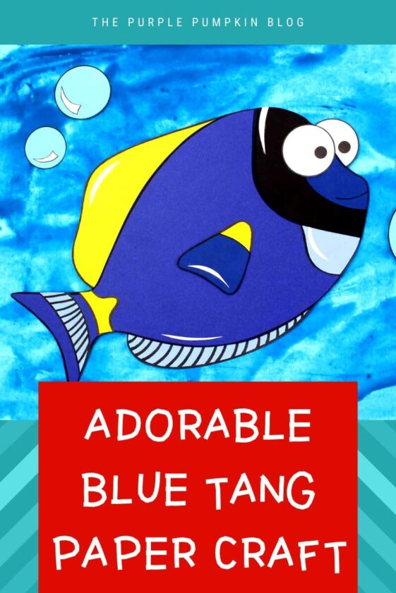Adorable Blue Tang Paper Craft! Make a Paper Dory!