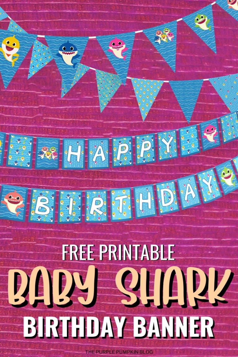 Free Printable Baby Shark Birthday Banner (Baby Shark Party)