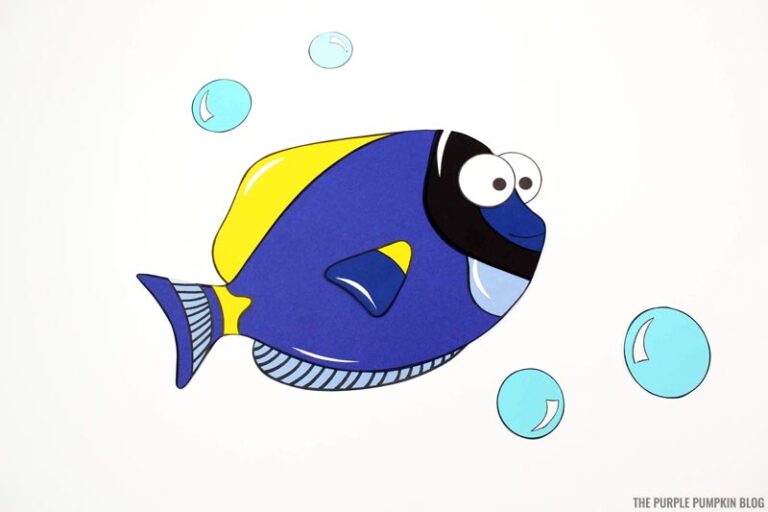Adorable Blue Tang Paper Craft! Make a Paper Dory!