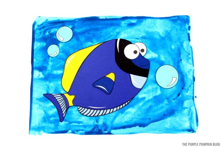Adorable Blue Tang Paper Craft! Make a Paper Dory!