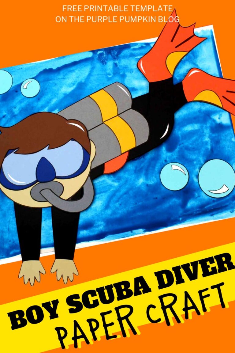 Boy Scuba Diver Craft - An Awesome Ocean Paper Craft!