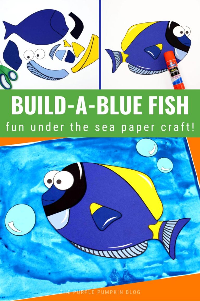 Adorable Blue Tang Paper Craft! Make a Paper Dory!