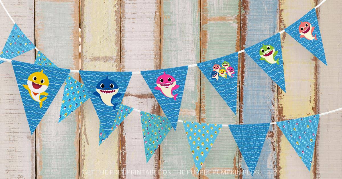 Free Printable Baby Shark Bunting (Baby Shark Party Printables)