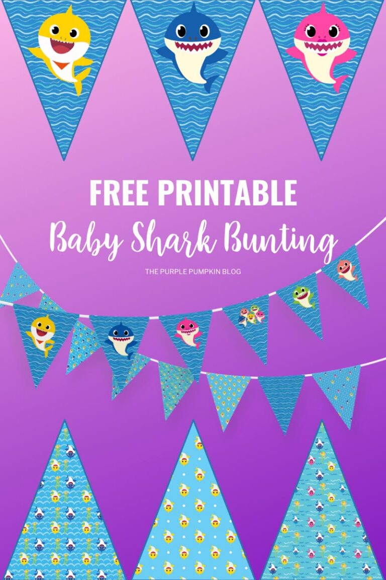 Free Printable Baby Shark Bunting (Baby Shark Party Printables)