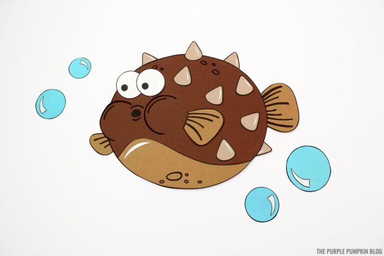 Paper Puffer Fish Craft - A Cute Under The Sea Activity!