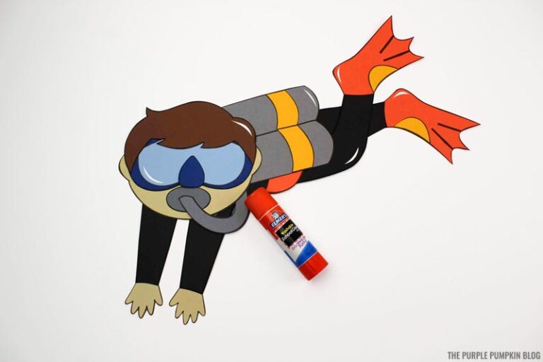 Boy Scuba Diver Craft - An Awesome Ocean Paper Craft!