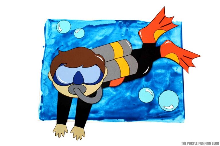 Boy Scuba Diver Craft - An Awesome Ocean Paper Craft!