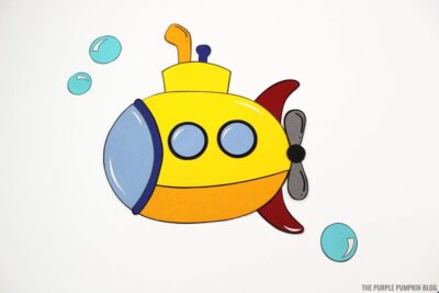 Make This Fun Yellow Submarine Paper Craft with Construction Paper!