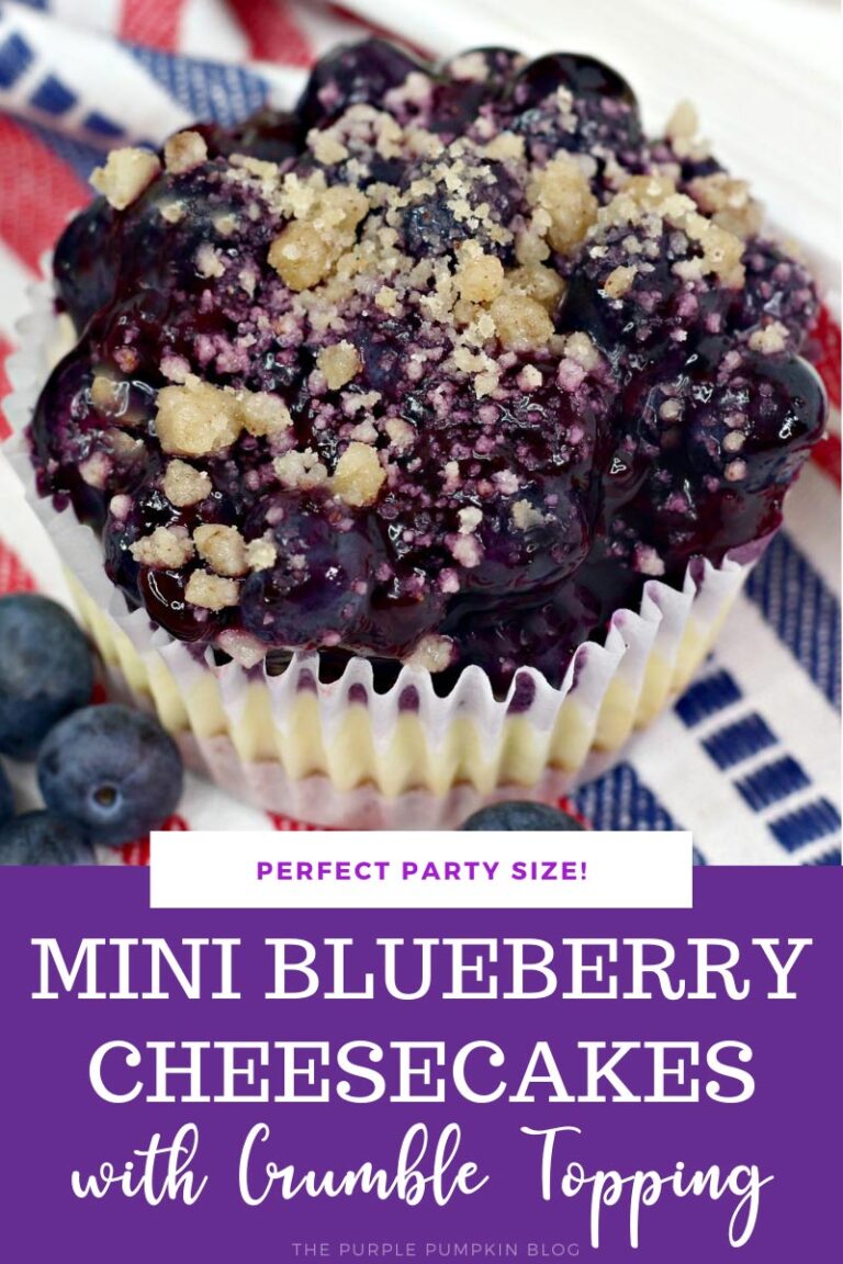 Mini Blueberry Cheesecakes with Crumble Topping
