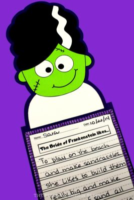 Bride of Frankenstein Craftivity – Halloween Creative Writing Craft
