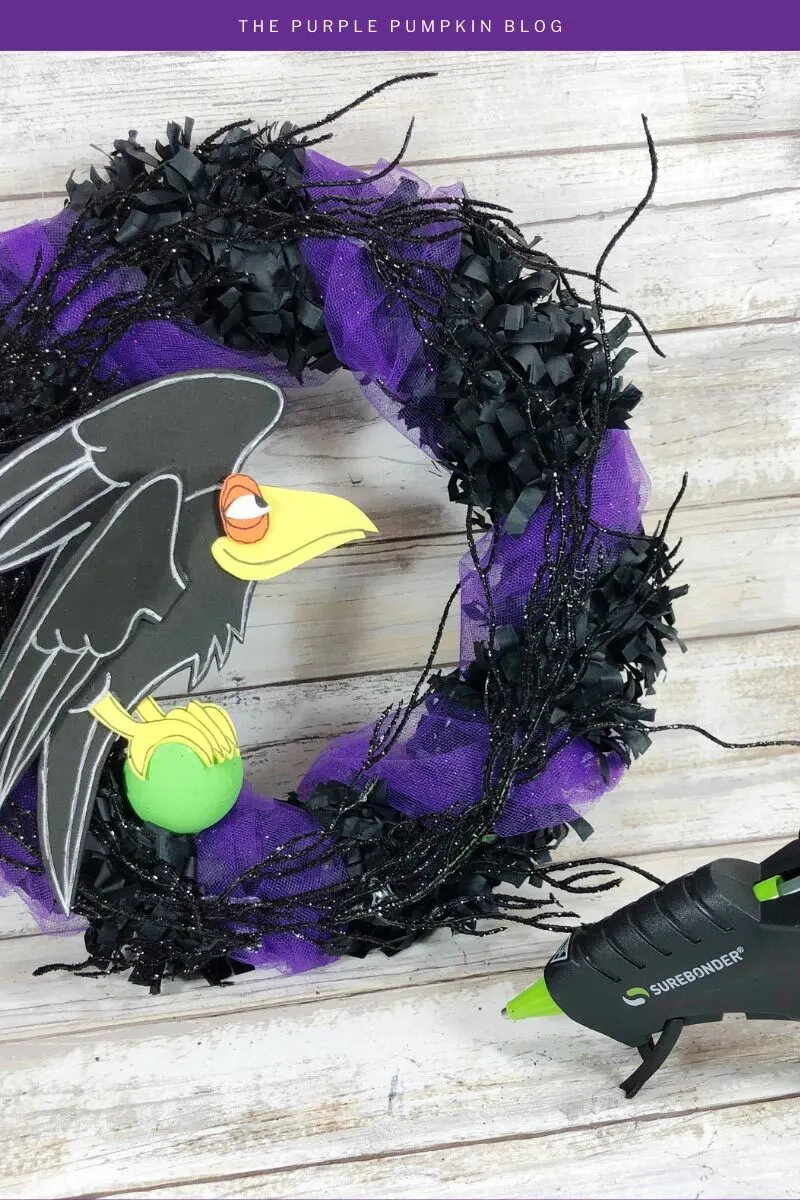 Disney Villain Maleficent's Diablo Raven Wreath for Halloween