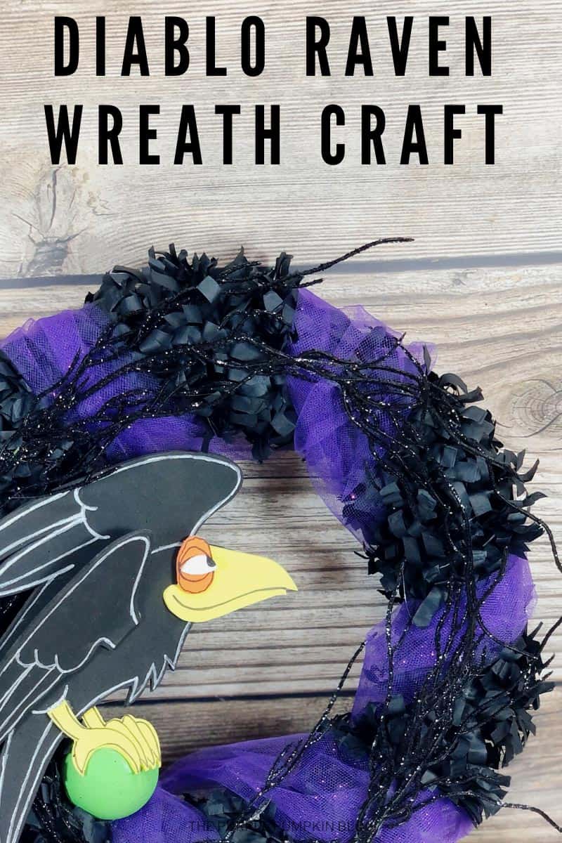 Disney Villain Maleficent's Diablo Raven Wreath for Halloween