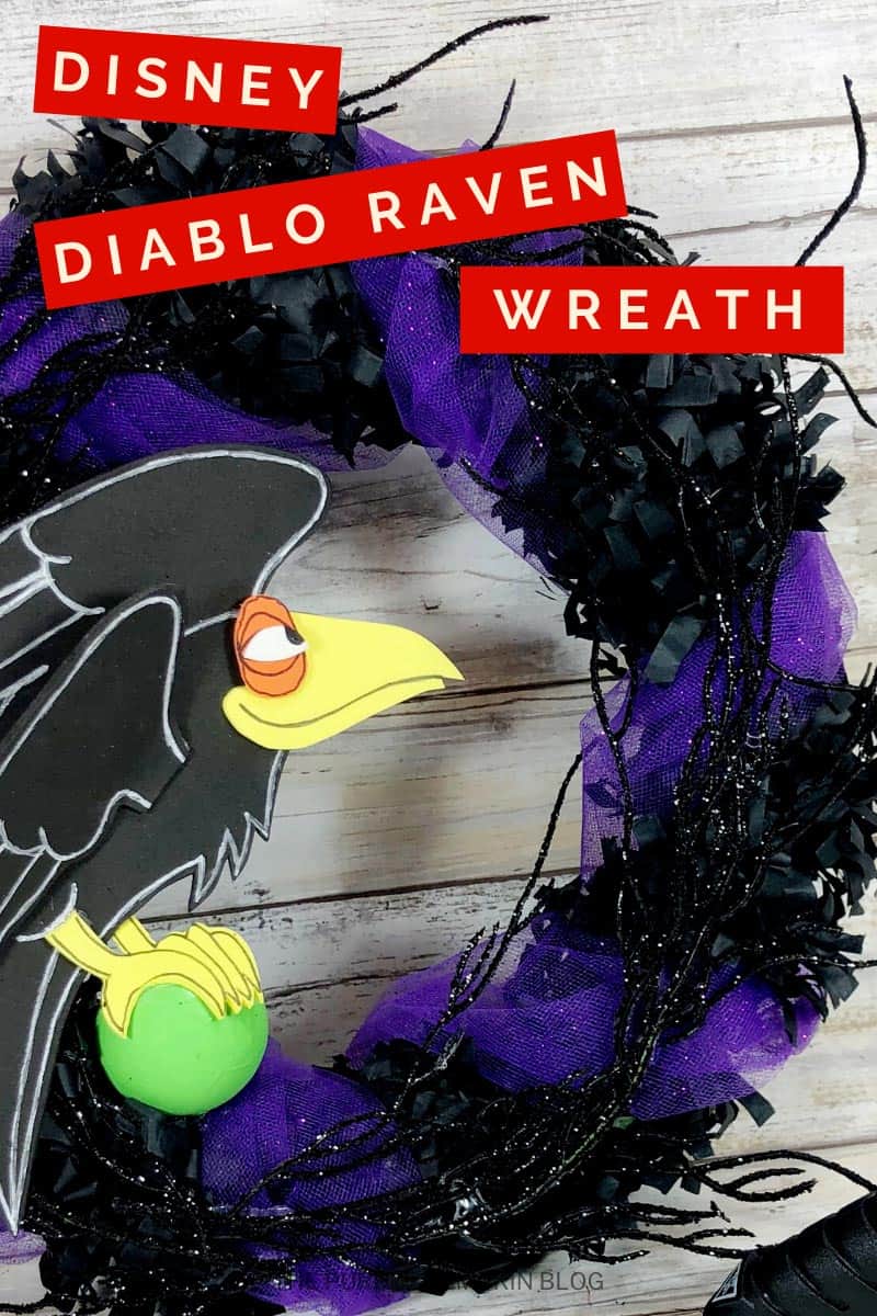 Disney Villain Maleficent's Diablo Raven Wreath for Halloween