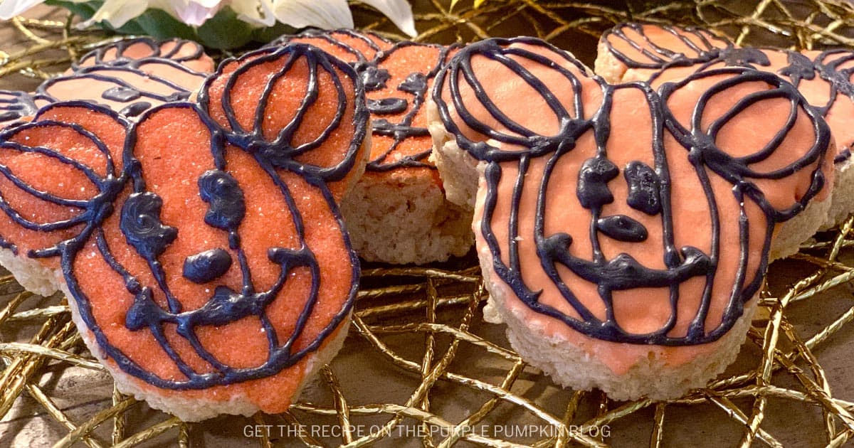 Disney Halloween Mickey Mouse Pumpkin Rice Krispies Treats!